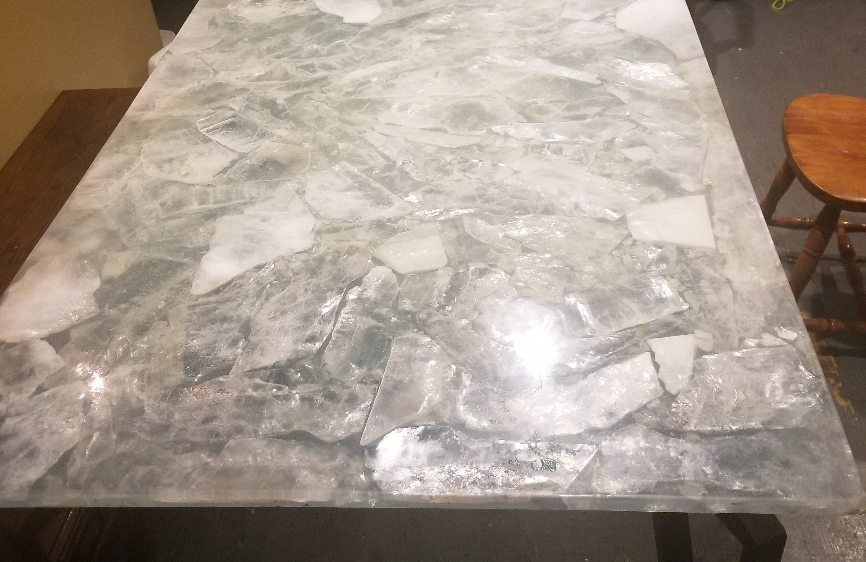 Clear Selenite Table Rectangular Gemstone Table Handmade - Etsy