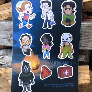 Dead by Daylight Large Sticker Sheet - Dwight, Meg, Jake, Claudette ...