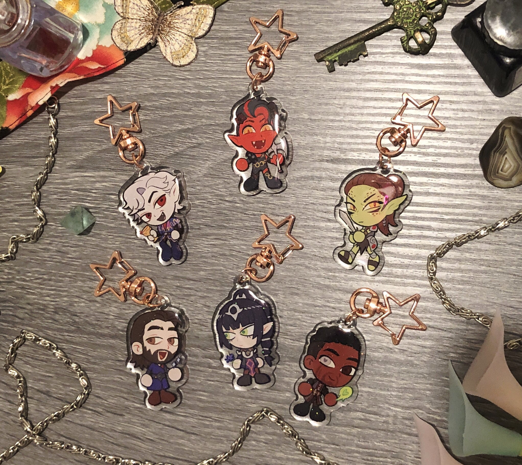 Baldur's Gate 3 Companion Charms Astarion, Shadowheart, Wyll, Karlach ...