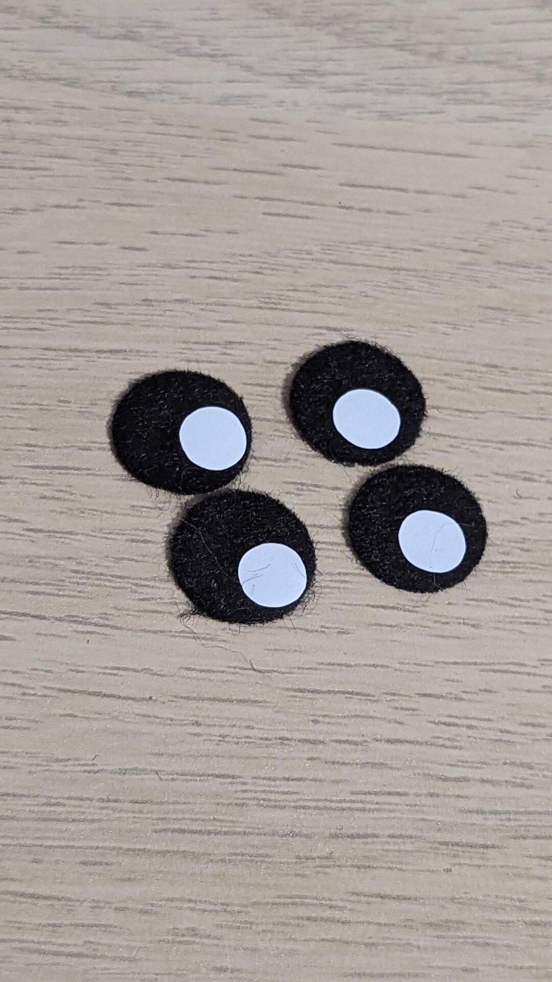 15 PAIRS Simple Print Round Felt Eyes 1.5cm Safety Eyes Aussie Made ...