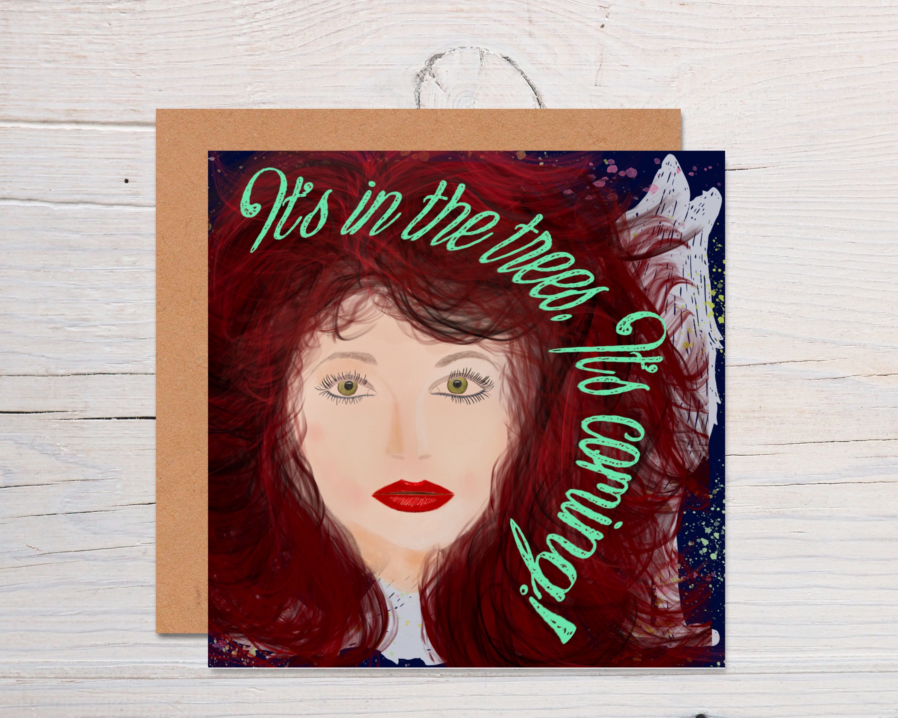 Kate Bush/hounds of Love Vibrant Greeting Card - Hand-painted - Eco ...