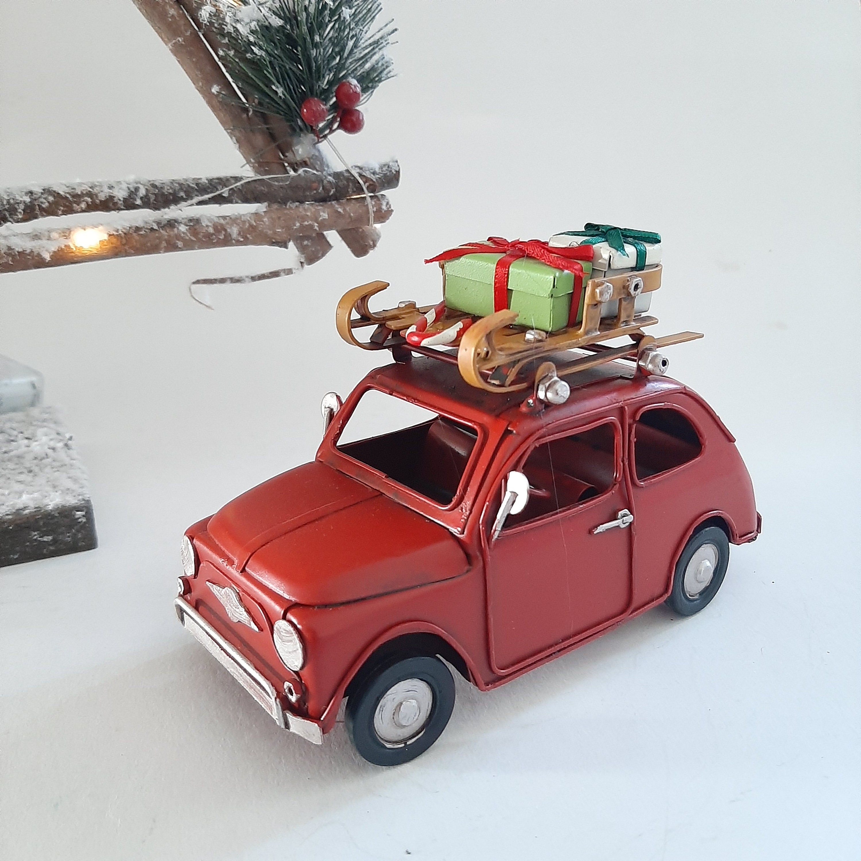 Car Christmas With Gifts / Vintage Car / Santa Claus / - Etsy