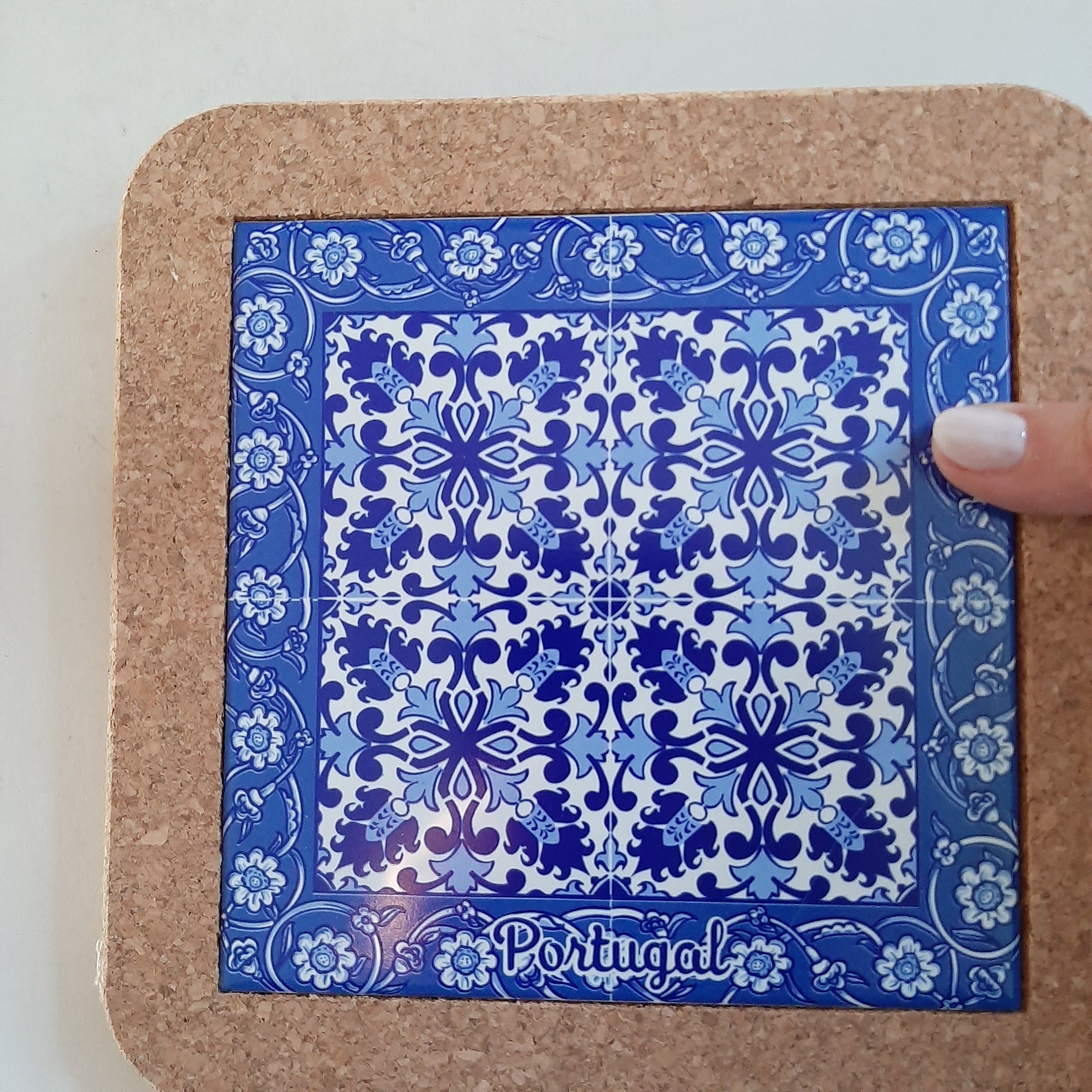 Cork Base With Ceramic / Cork Art / Cork Coaster / Kitchen Utensils ...