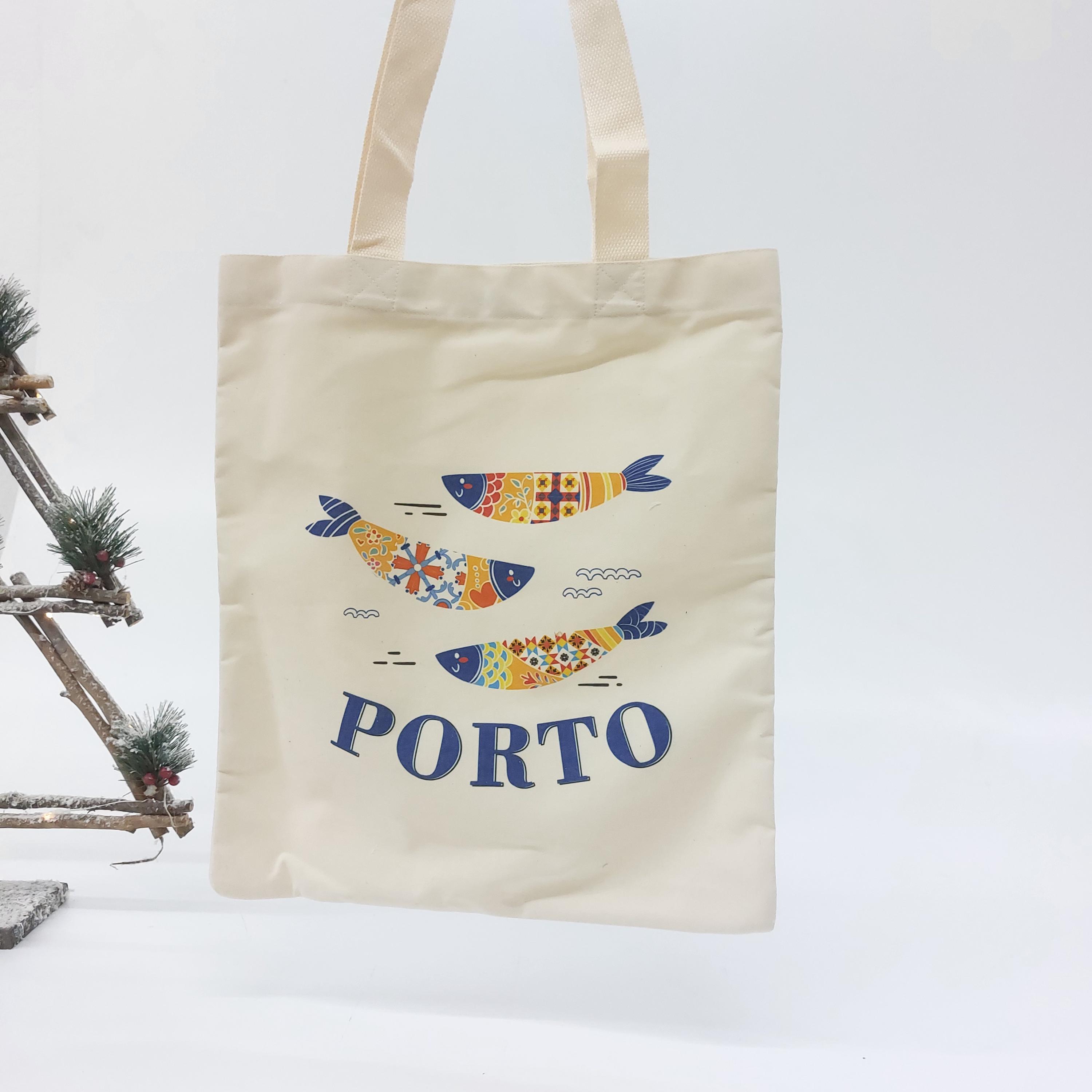 Porto Tote Bag / Porto Portugal / Tourist Bag / Sardines Bag / Canvas ...