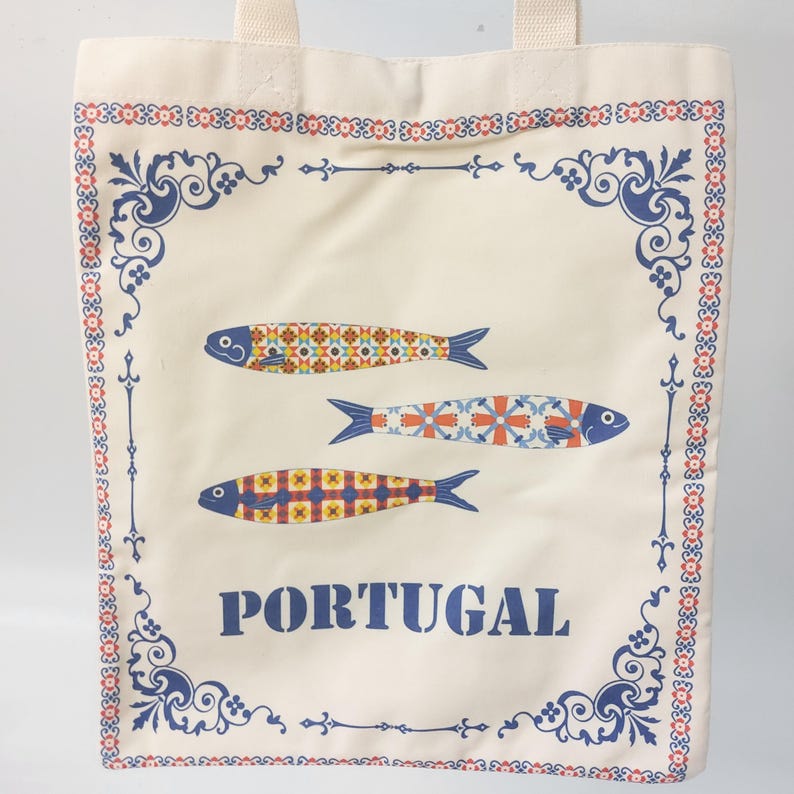 Portugal Sardines Tote Bag / Tourist Bag / Organic Bag / Canvas Bag ...