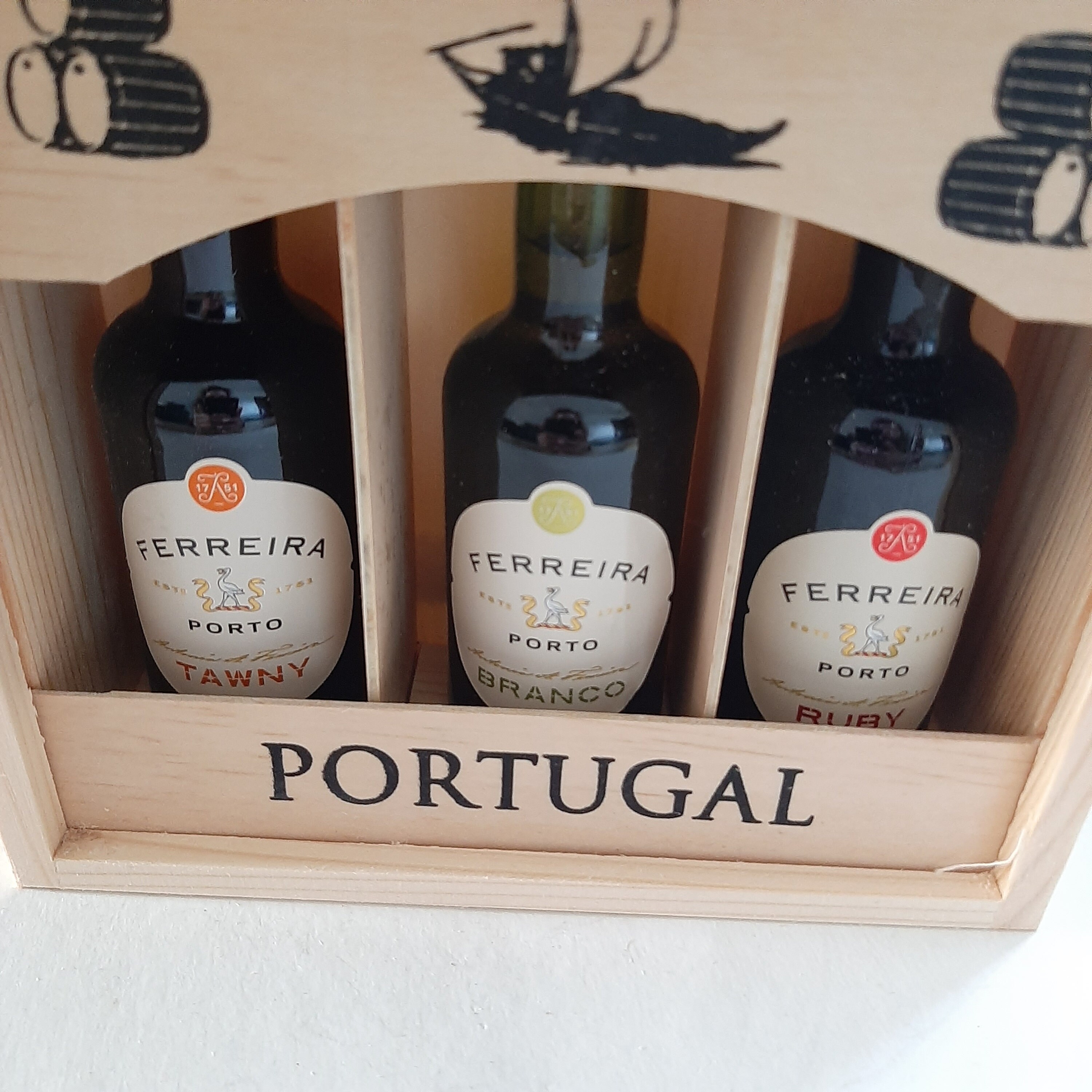 Set of 3 Wine Bottles With Box / Antique Wine / Porto Wine / Wine Gifts ...