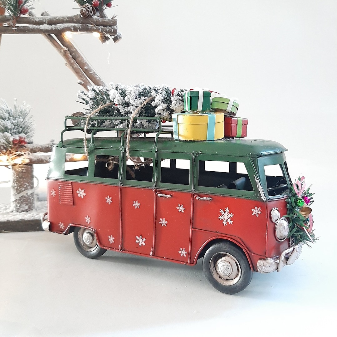 Car Christmas With Gifts / Vintage Car / Santa Claus / Christmas ...