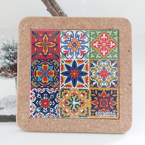 Cork Base With Ceramic / Cork Art / Cork Coaster / Kitchen Utensils ...