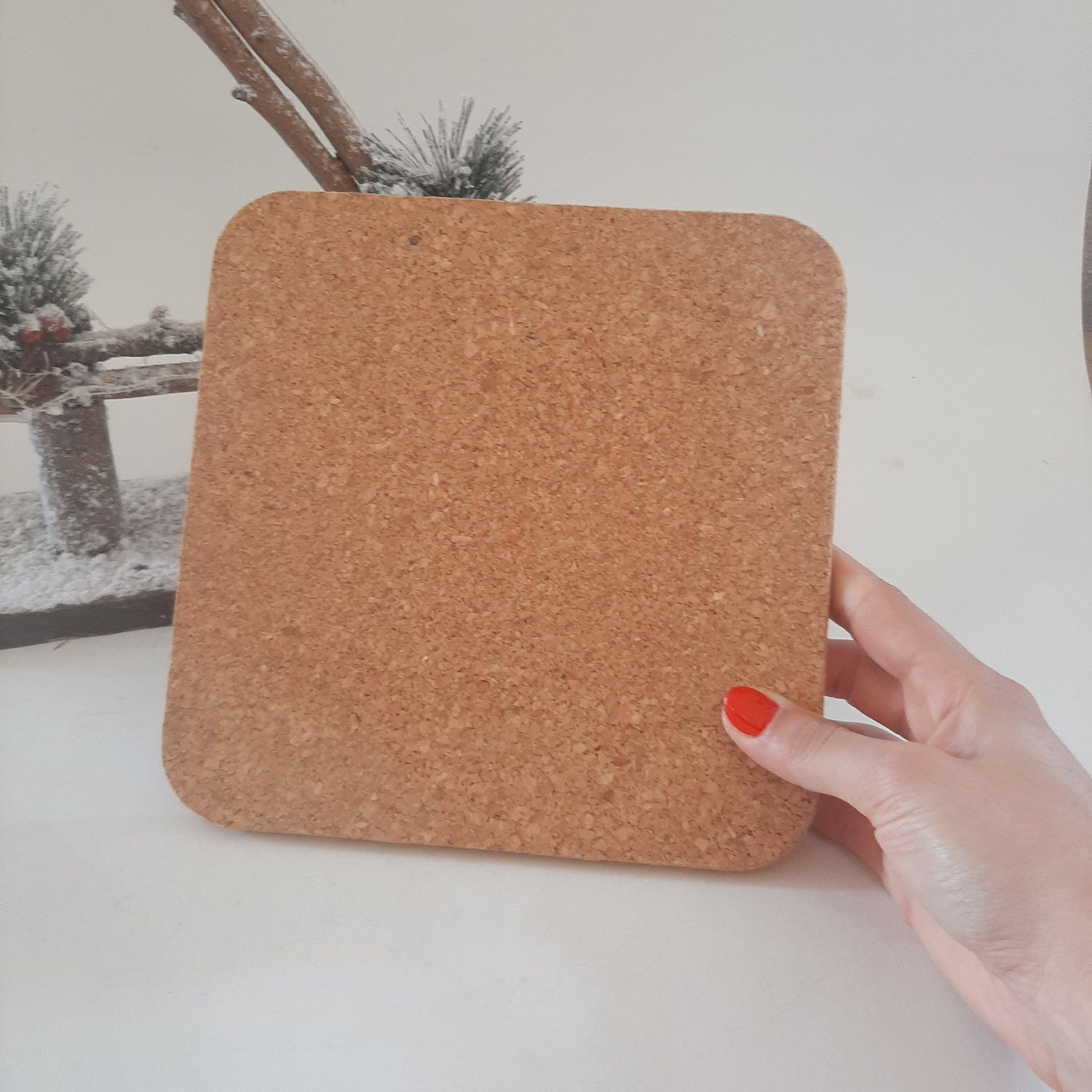 Cork Base With Ceramic / Decorative Cork Boards / Cork Art / - Etsy