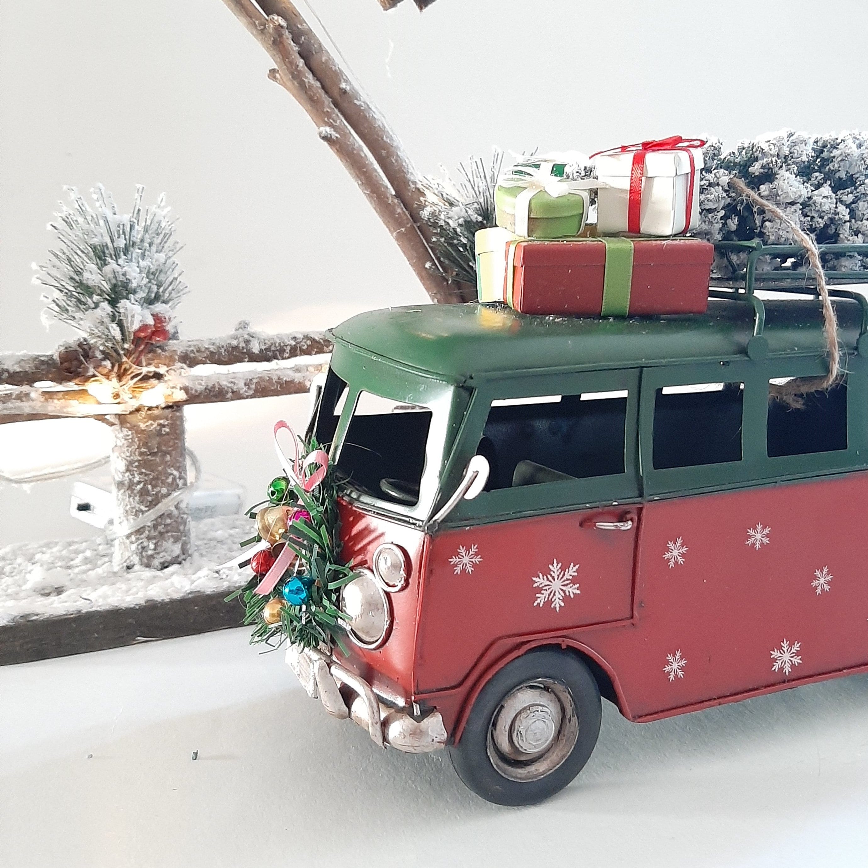Car Christmas With Gifts / Vintage Car / Santa Claus / Christmas ...