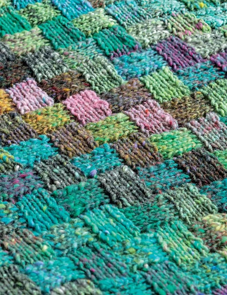 NORO - Entrelac Crayon Box Blanket, Throw PDF Knitting Pattern - Etsy