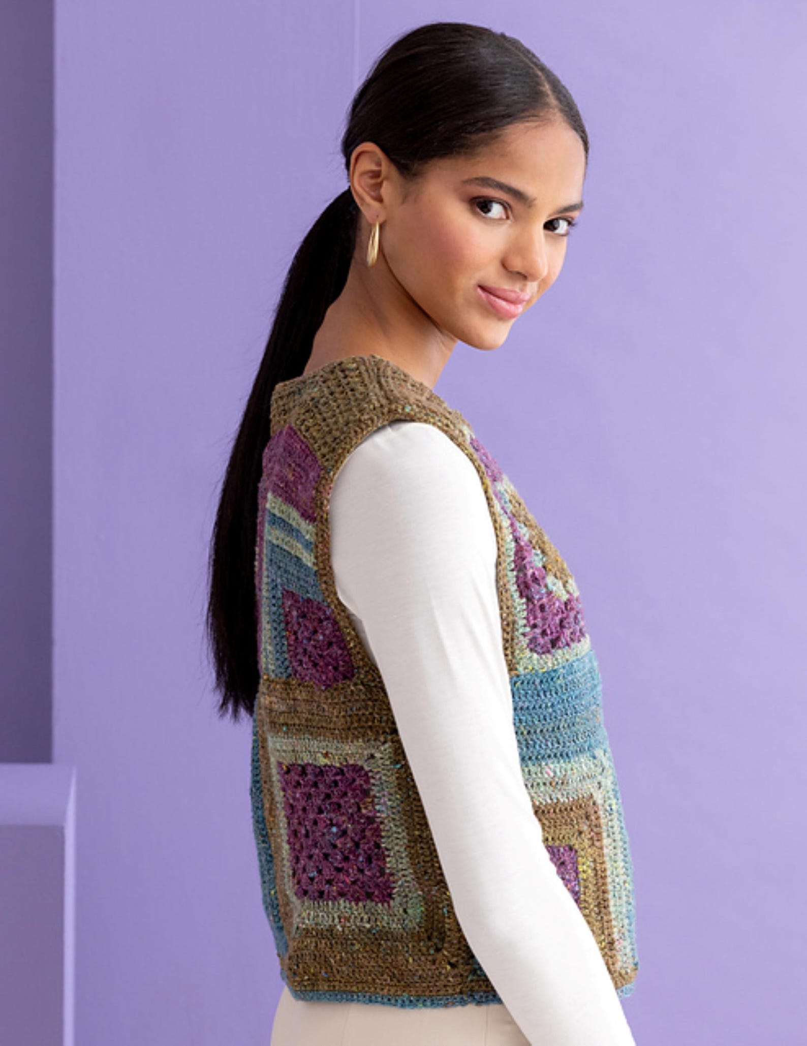 NORO - 4-squared Vest, Top, Crochet PDF Pattern, Intermediate, Instant ...