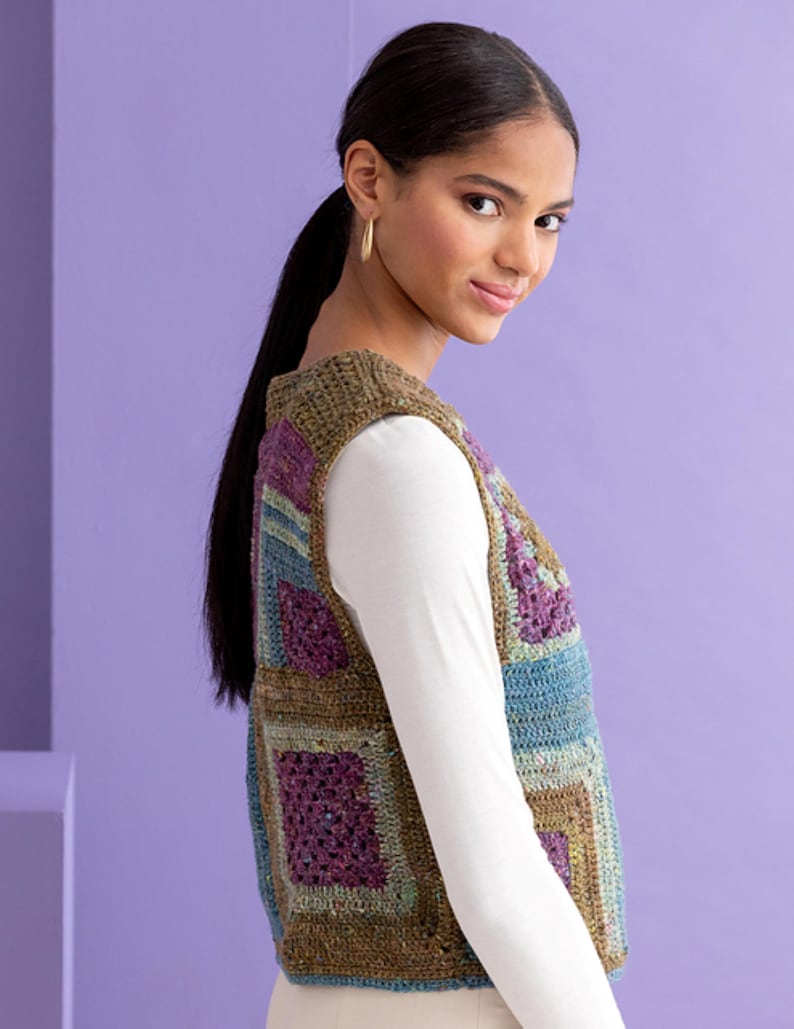 NORO - 4-squared Vest, Top, Crochet PDF Pattern, Intermediate, Instant ...
