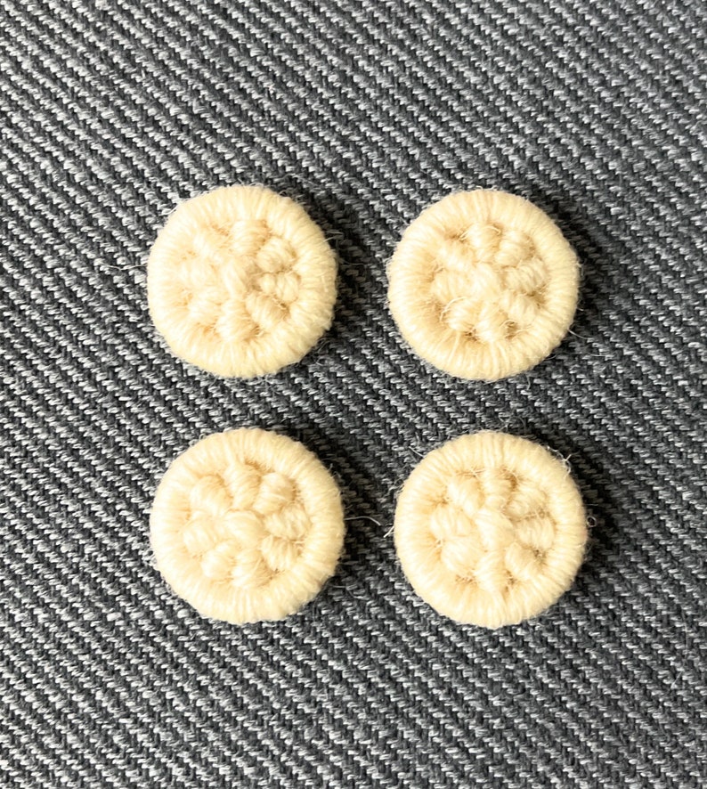 Dorset Yarn Buttons, 4-pack, 3/4 Inch Wool Buttons for Sewing, Knitting ...