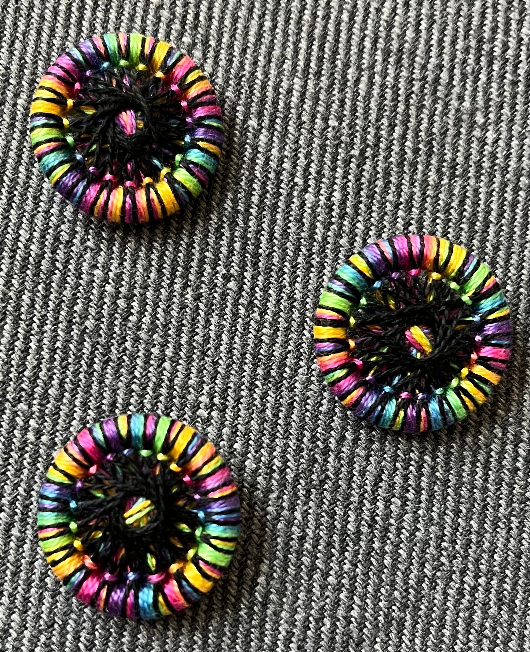 Thread Buttons, 3-pack, 1” Each, Shirtlace, Zwirnknopfe Buttons for ...