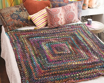 NORO Koko Afghan, Blanket, Throw PDF Crochet Pattern, Intermediate ...