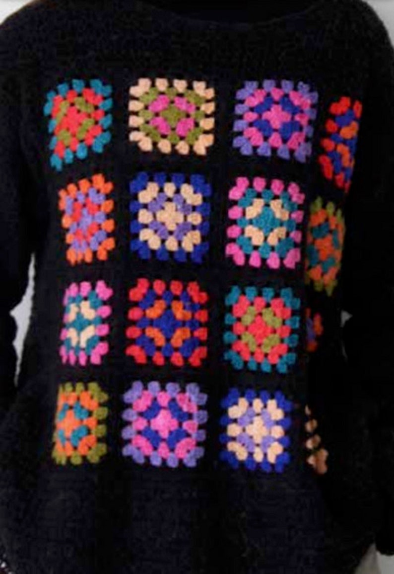 NORO - Momoka Granny Square Sweater Crochet PDF Pattern, Experienced ...
