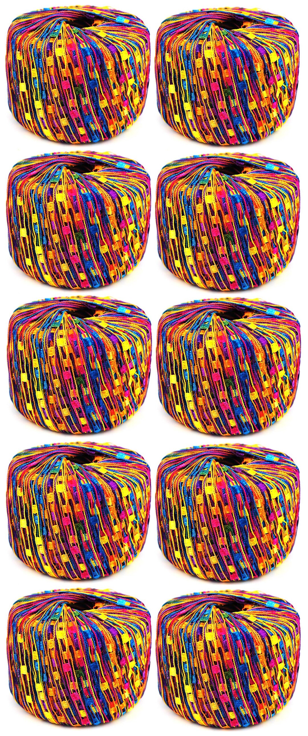 KFI Novelty Dazzle Yarn, Ladder Yarn, 10-pack 82 Yards Each, Same Dye ...