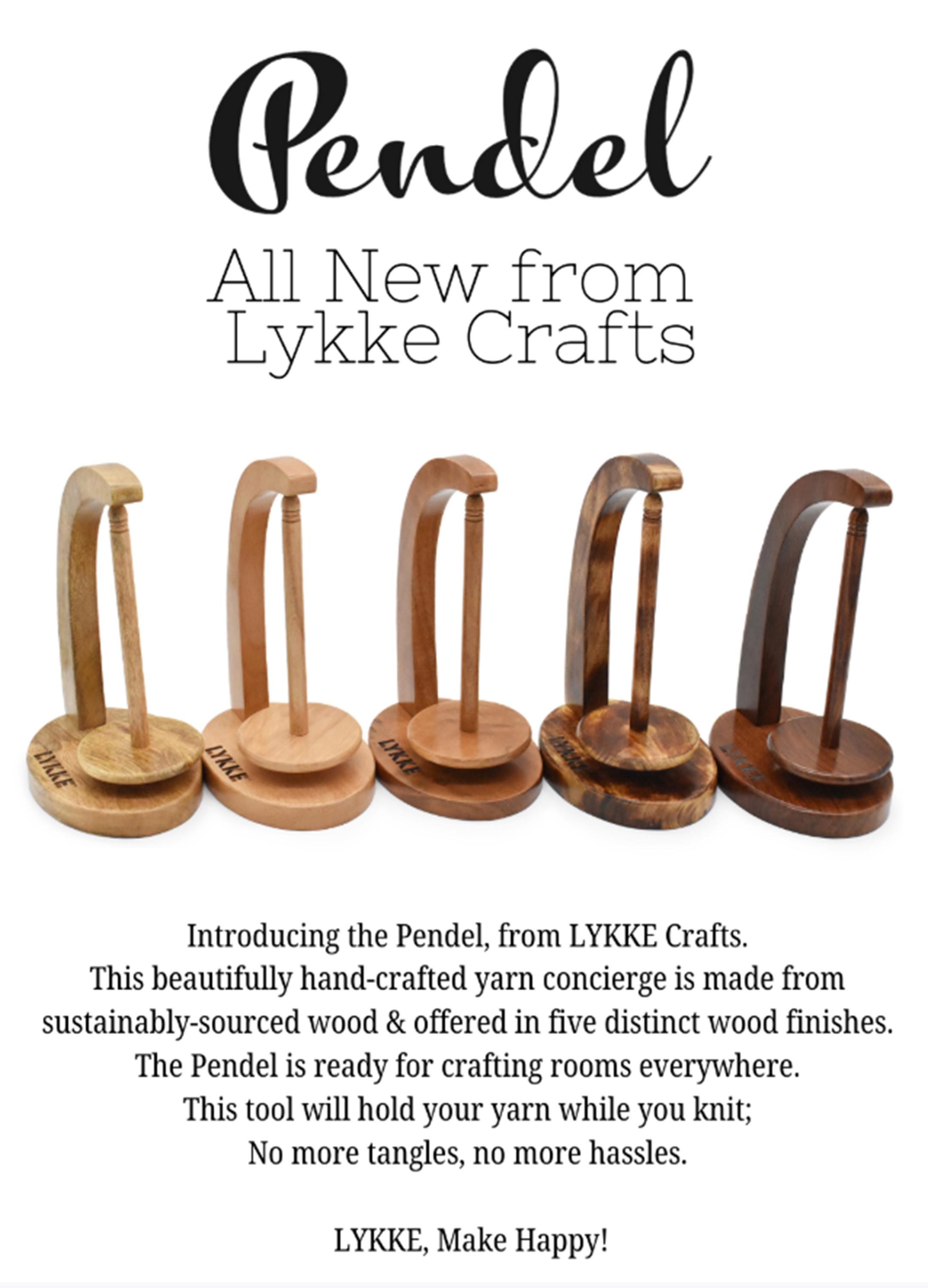 LYKKE Crafts Works Wooden Pendel, Spinning, Rotating Yarn Holder, Yarn ...