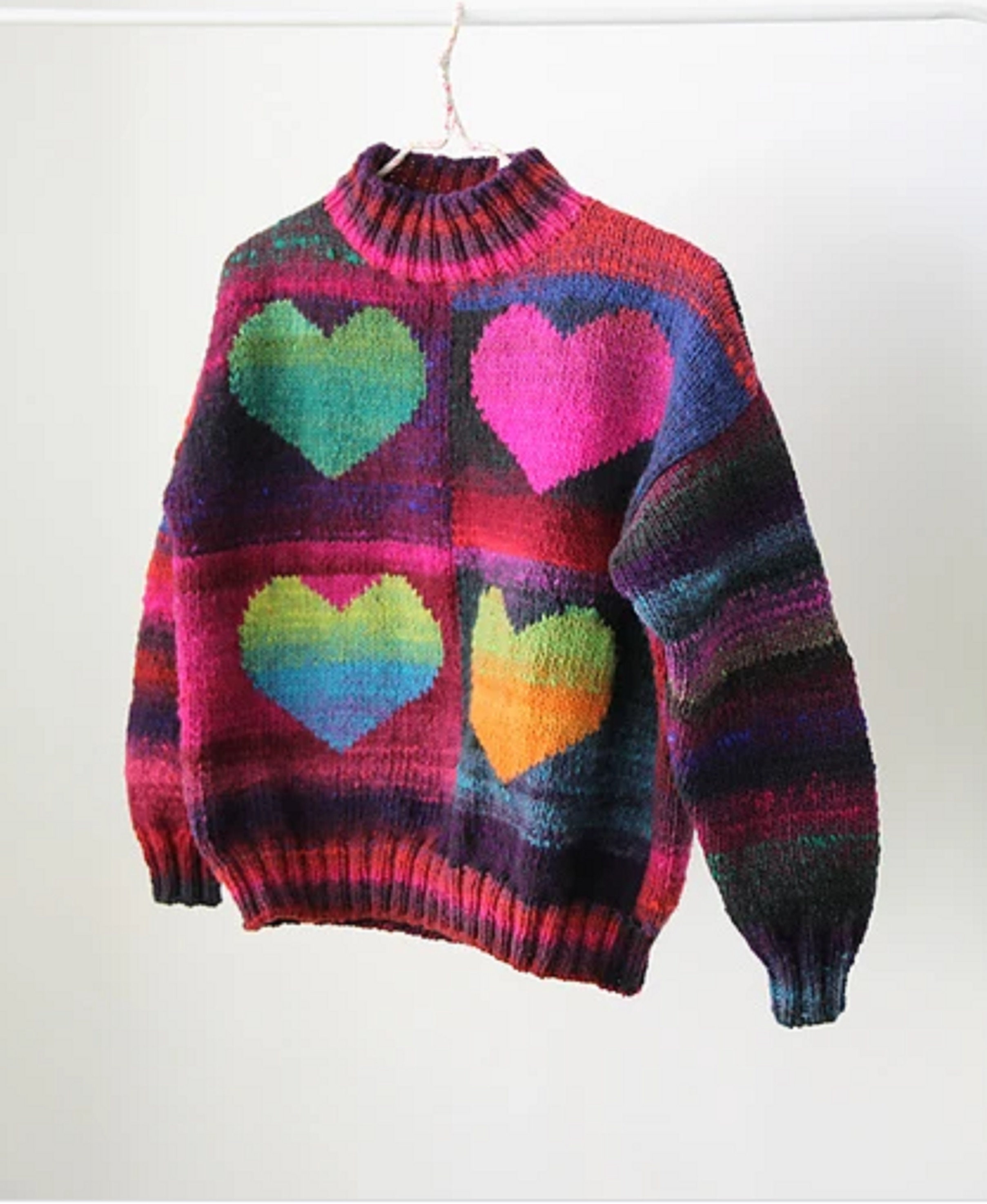NORO - Heart Sweater PDF Knitting Pattern, Kureyon - Etsy