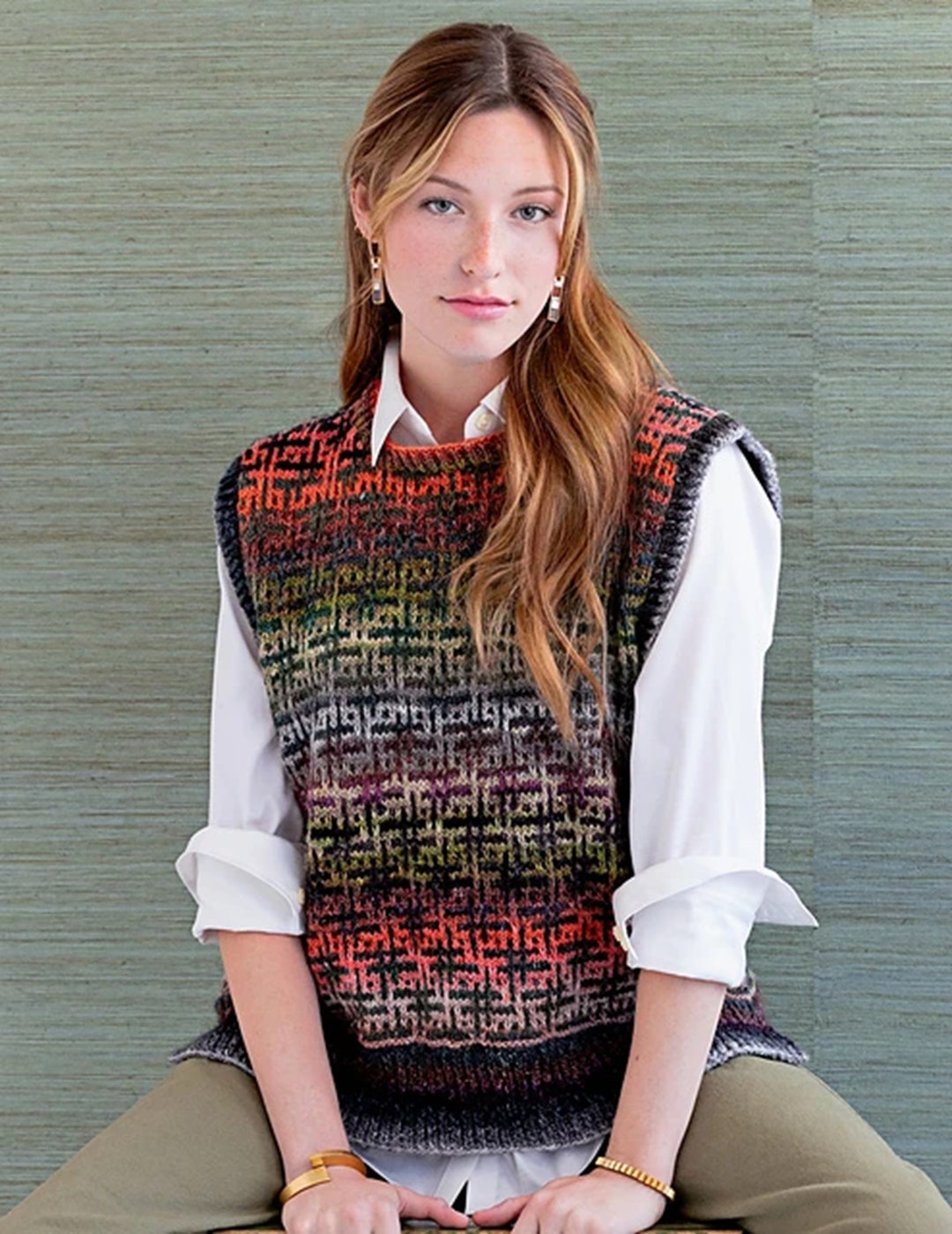 NORO - Kenton Vest, PDF Knitting Pattern, Chart, Intermediate, English ...