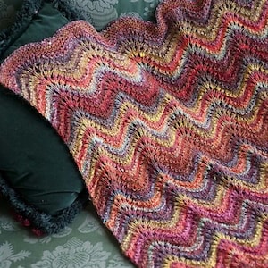 NORO - Feather-and-fan Lace Blanket, Throw PDF Knitting Pattern - Etsy