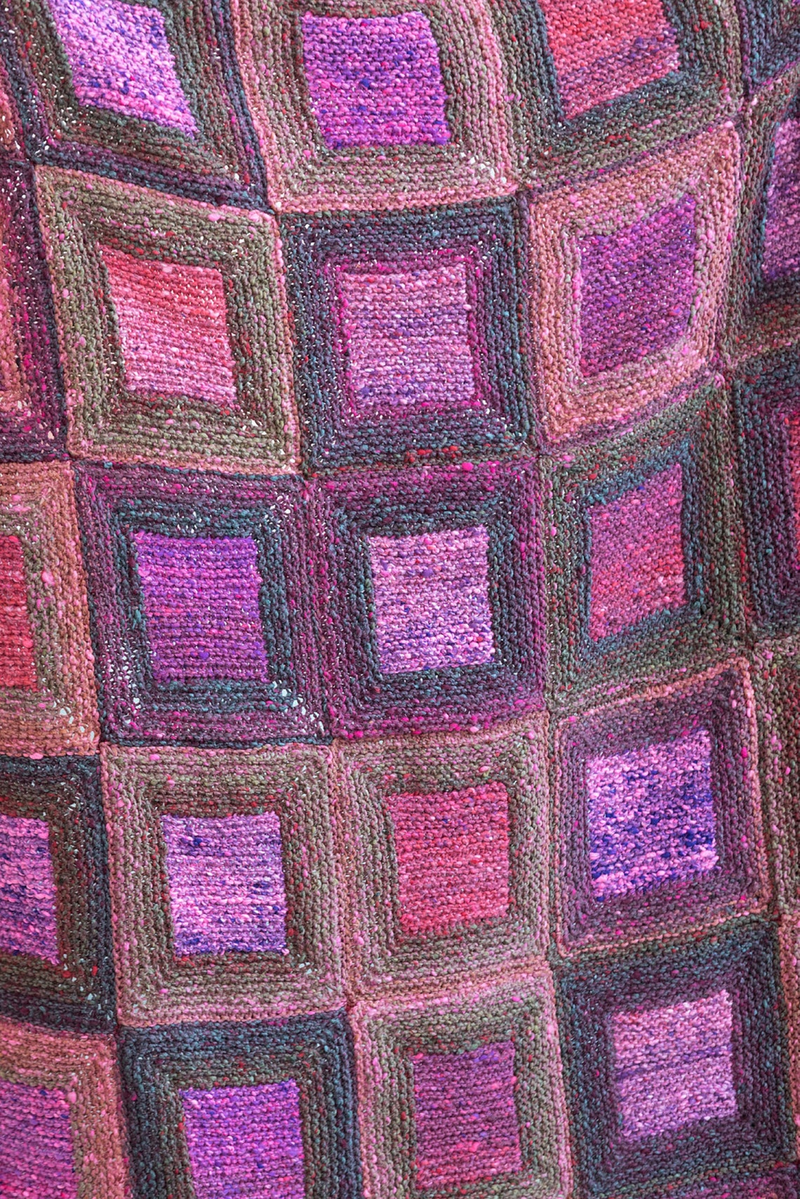 NORO - Square in a Square Blanket, Afghan, Throw, PDF Knitting Pattern ...
