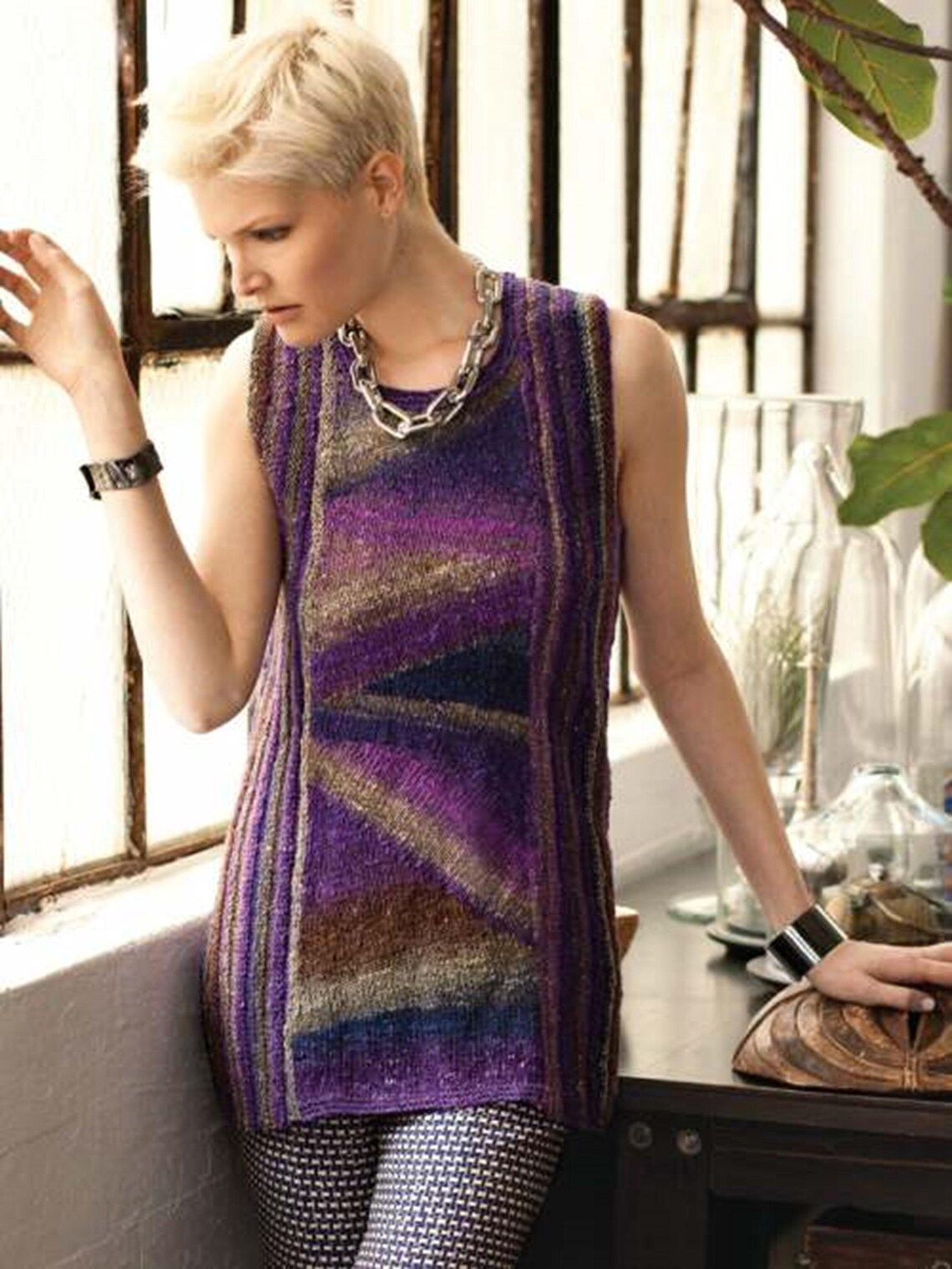 NORO A-line Tank, Sleeveless Top PDF Knitting Pattern, Experienced ...