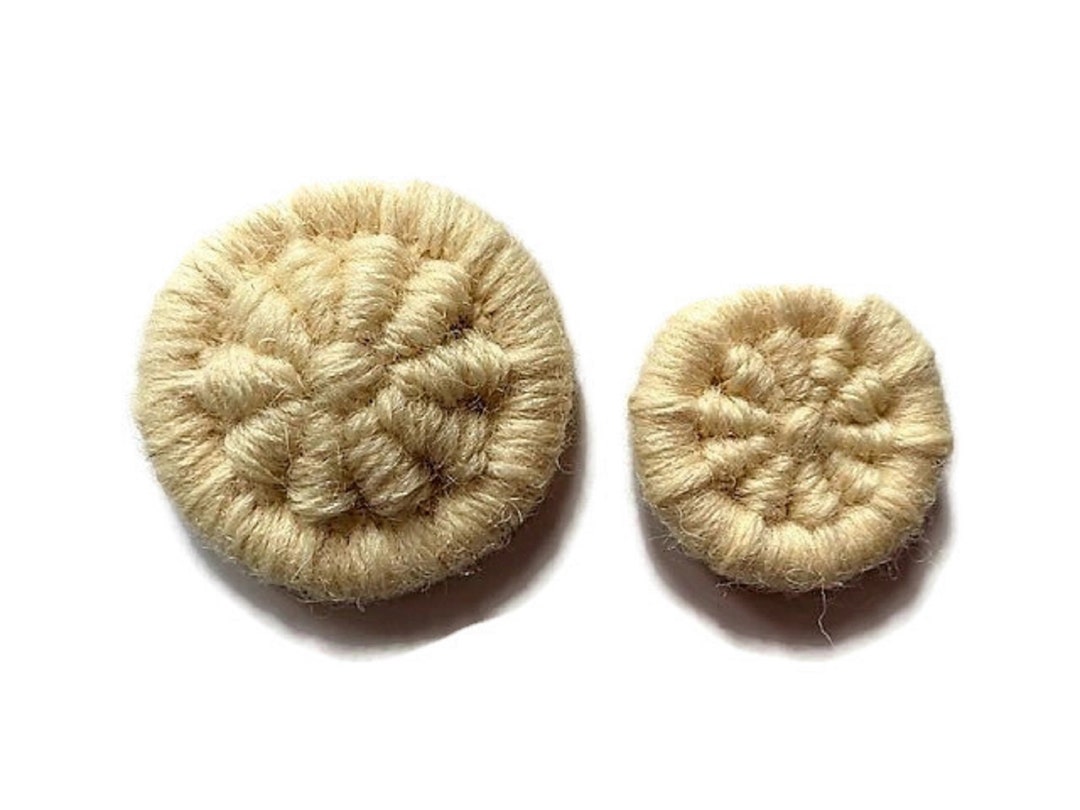 Dorset Buttons, 2-Pack, 1.5 and 1.125 Wool Buttons for Sewing, Knitting ...