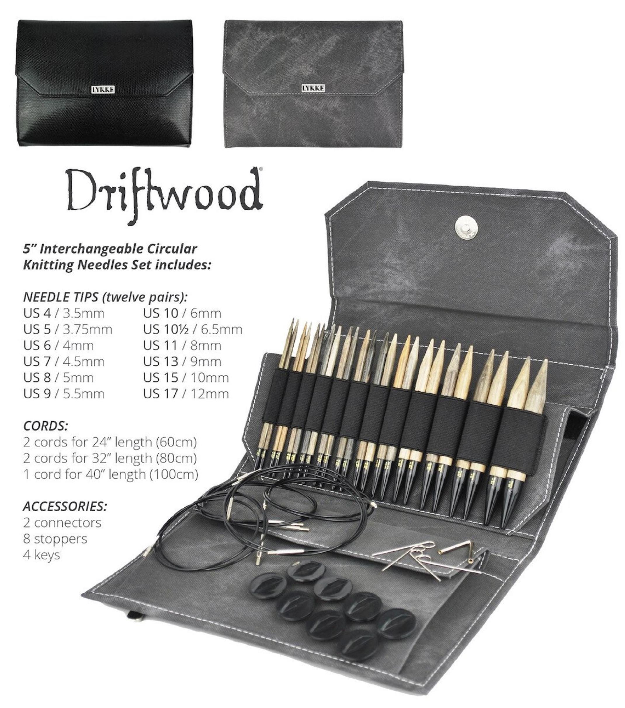 LYKKE Driftwood 5-inch Interchangeable Knitting Needles Gift Set - Etsy