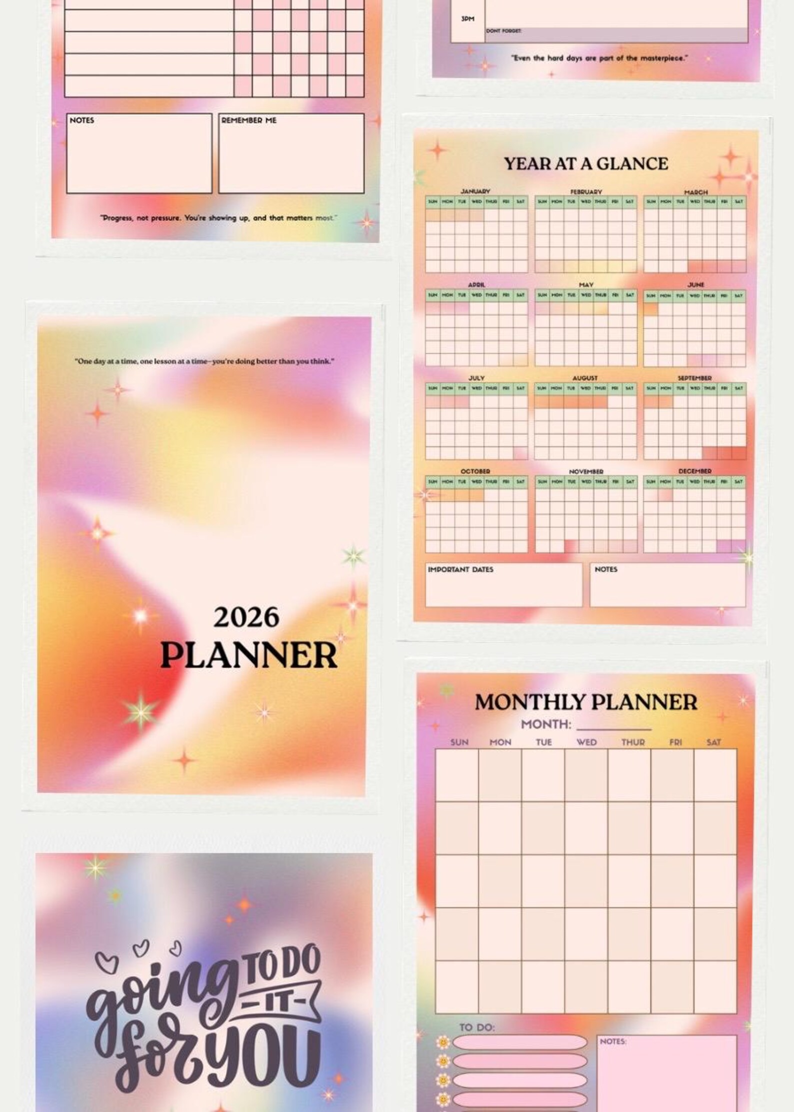 Colorful Printable and Canva Editable 2026 School Planner | Ethereal ...