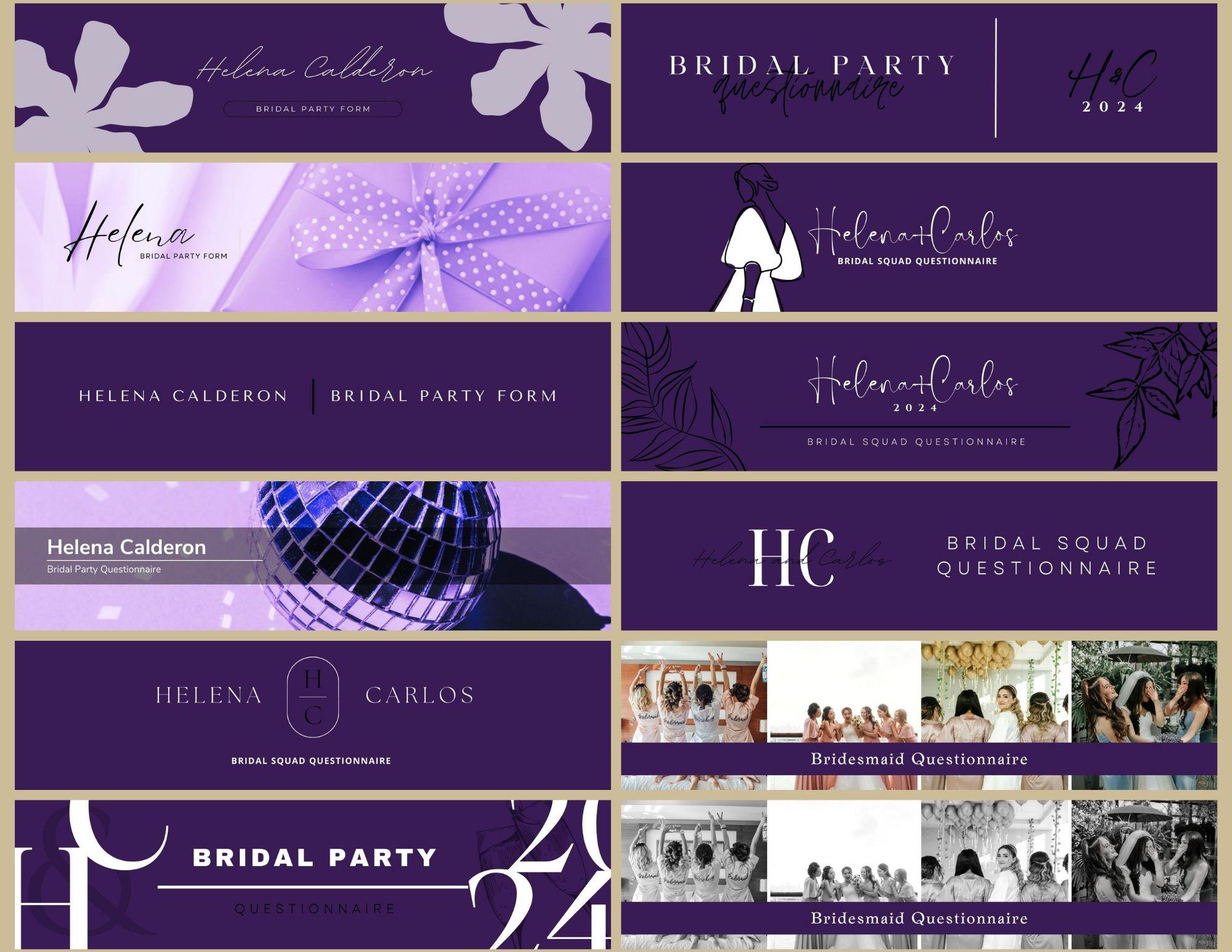 Customizable Bridesmaid Questionnaire, Bridal Party 100+ Questions ...