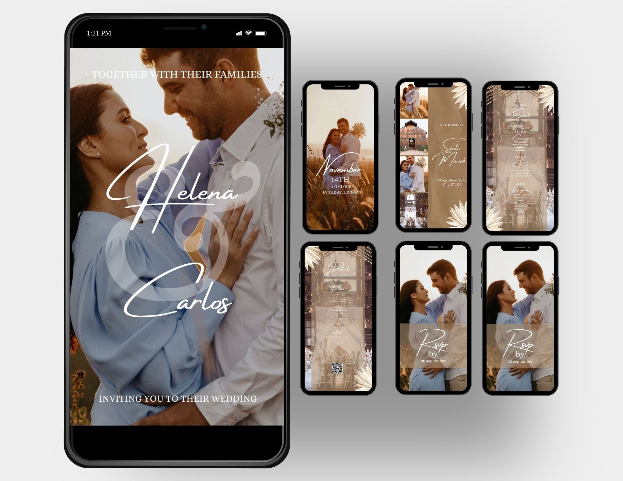 Wedding Video Invitation Canva Template, Animated Wedding Invite With ...