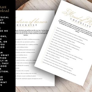 Bridal Party Duties Checklist, Printable Bridesmaid To-do List, Maid of ...