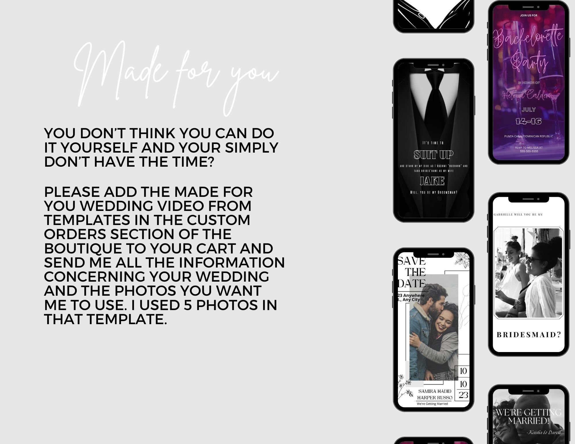 Wedding Video Invitation Canva Template, Animated Wedding Invite With ...