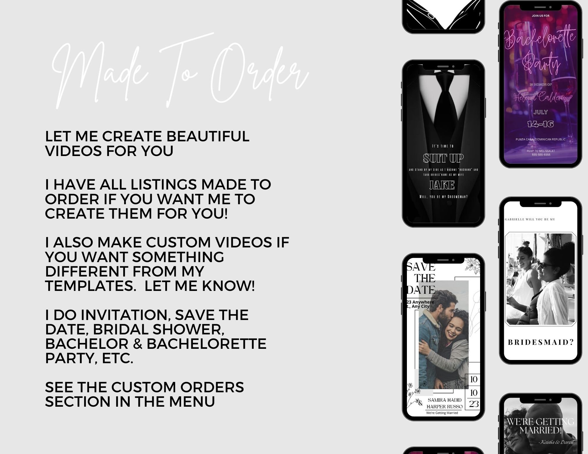 Wedding Video Invitation Canva Template, Animated Wedding Invite With ...