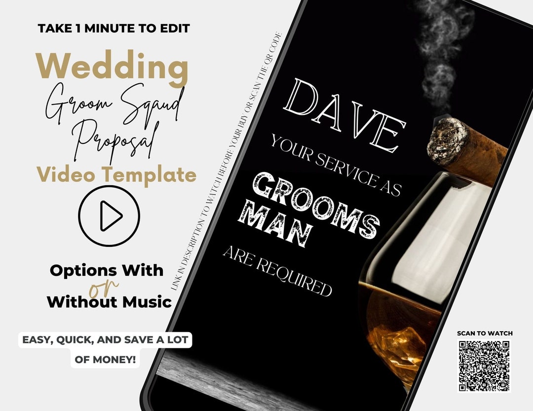 Groomsman Proposal Video Gentleman Club, Will You Be My Best Man ...