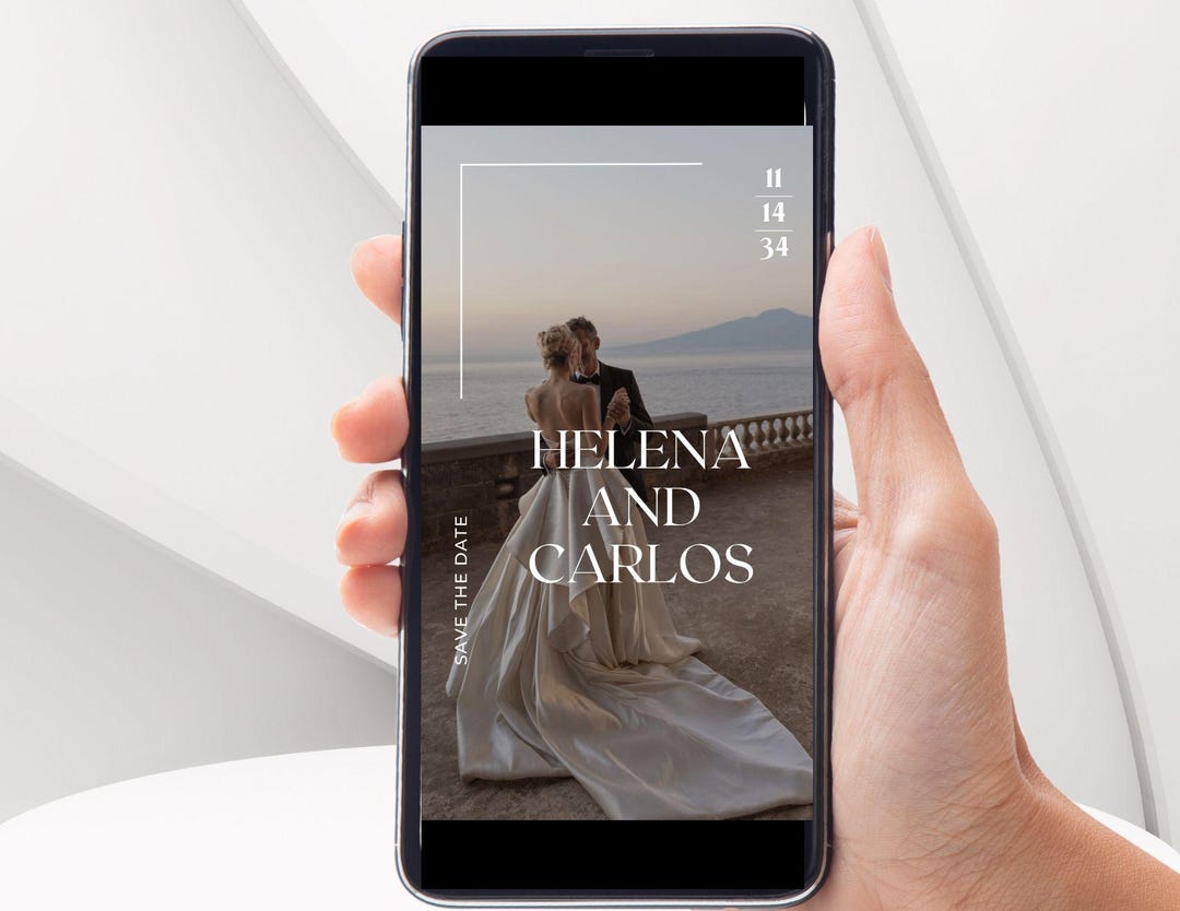 Digital Invite Electronic Save the Date, Minimal Invitation E-invite ...