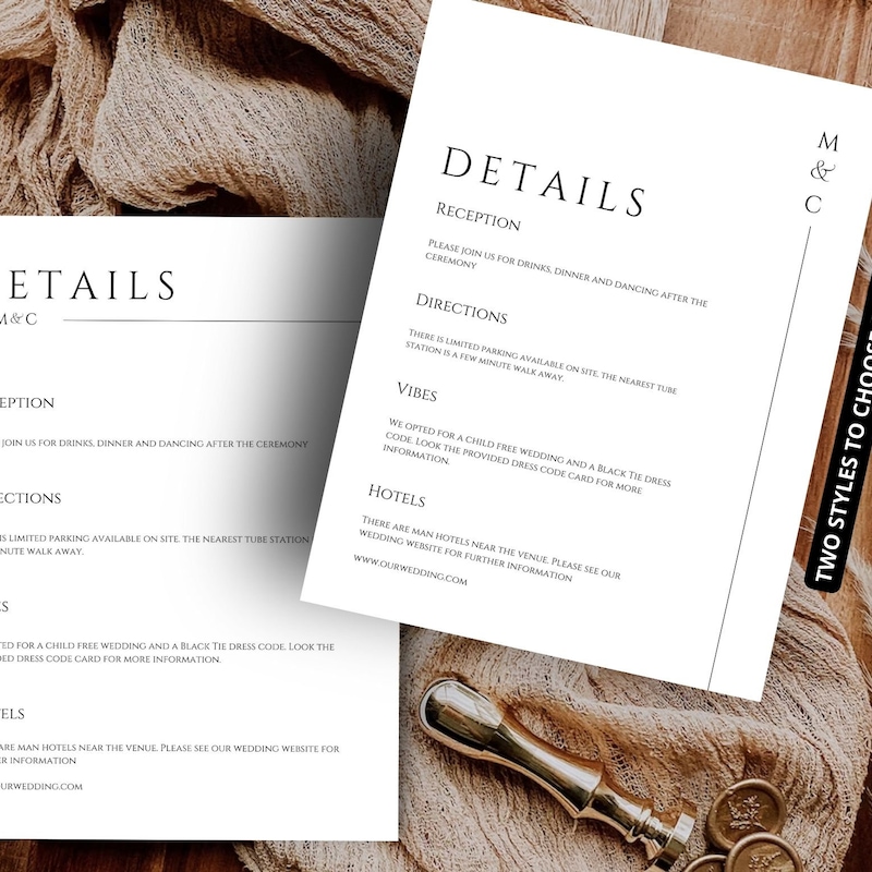 Accommodation Cards - Etsy