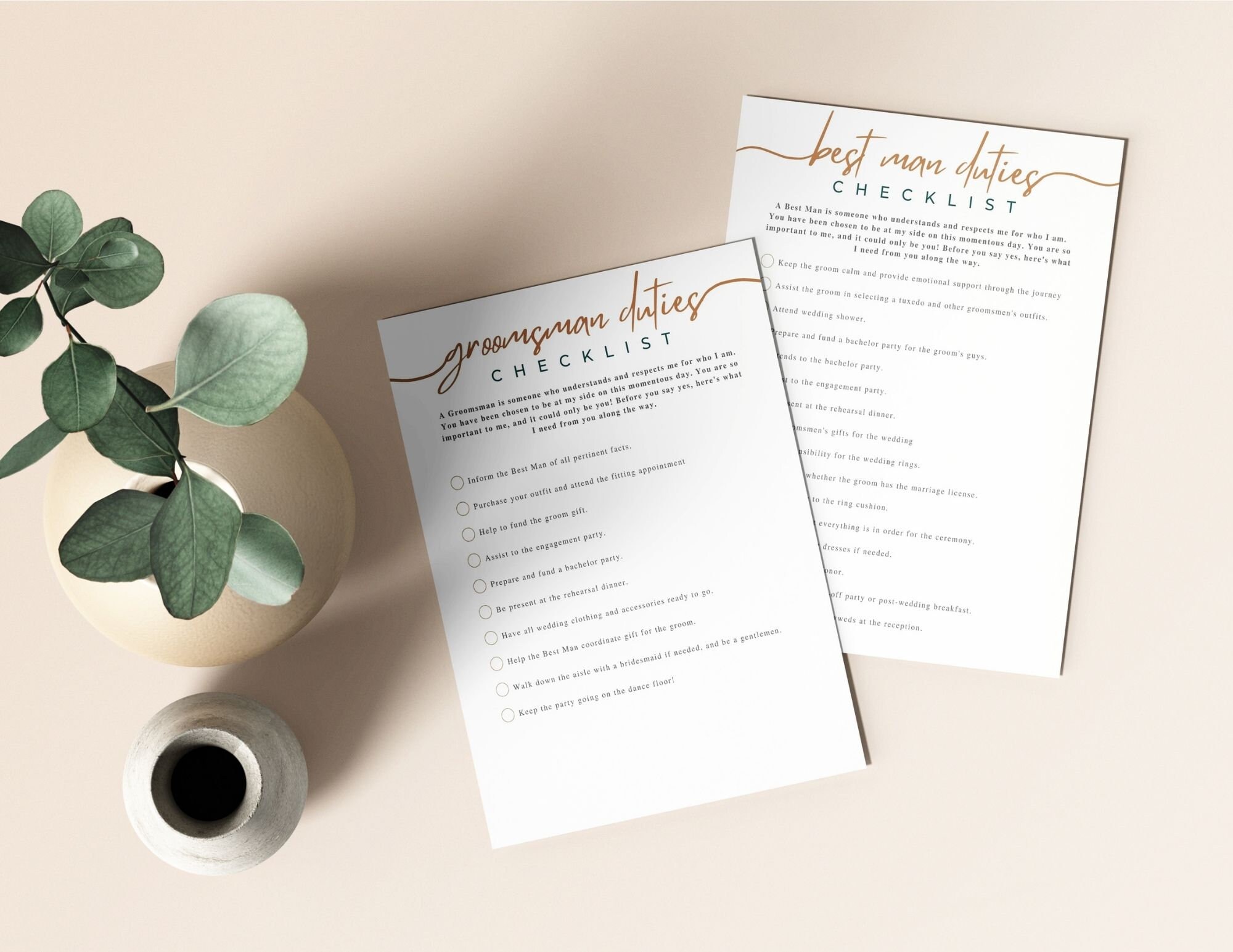 Groomsman Duties Checklist Best Man Responsabilities Info Card Canva ...