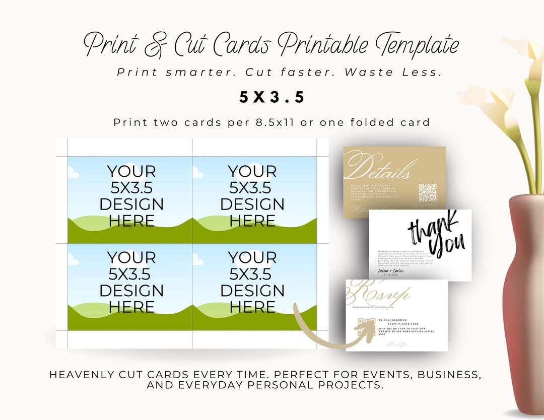 5x3.5 Portrait Invitation Card Printing Template, Greeting & Invitation ...