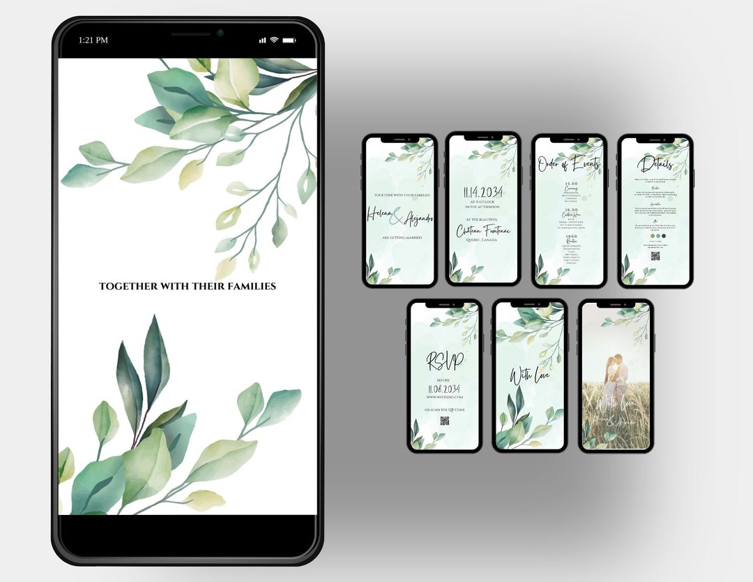 Wedding Video Invitation Canva Template, Animated Wedding Invite With ...