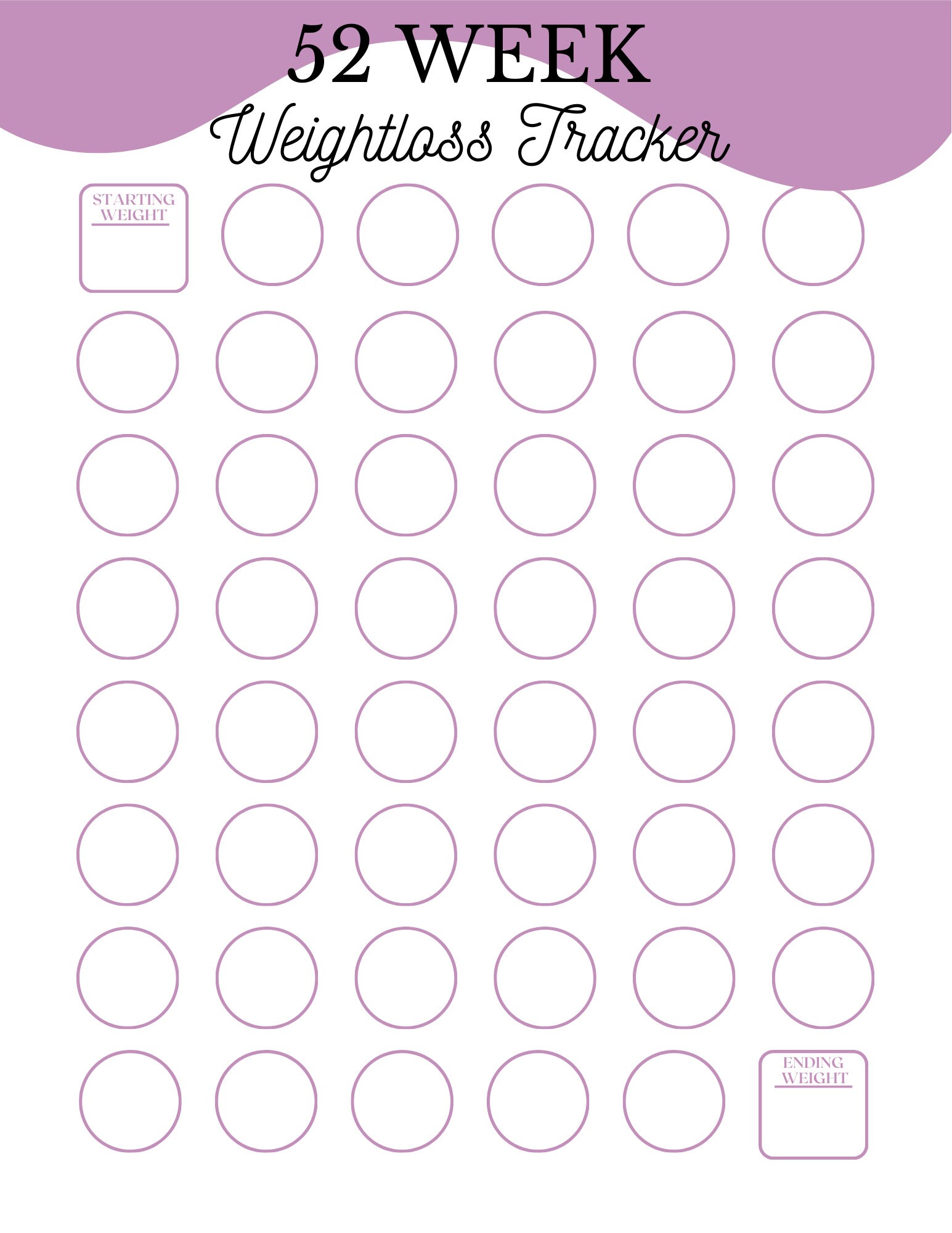 Printable Weight Tracker, Weight Loss Tracker, Weight Loss Planner, Weight Loss Journal, Weight ...