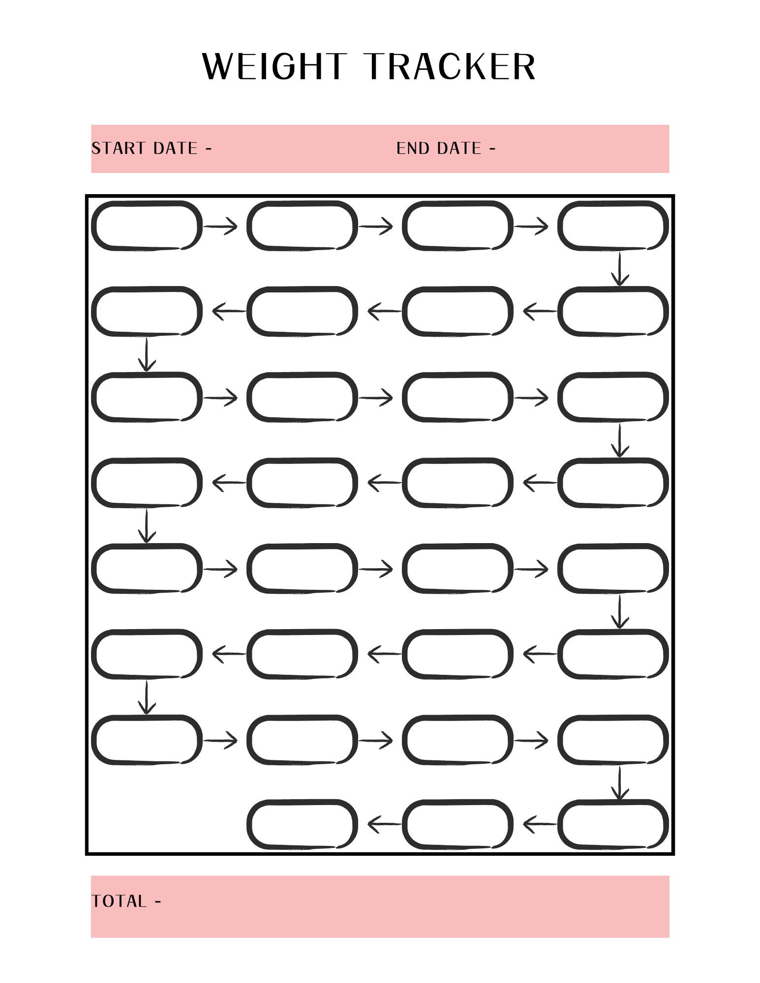 Printable Weight Tracker, Weight Loss Tracker, Weight Loss Planner, Weight Loss Journal, Weight ...