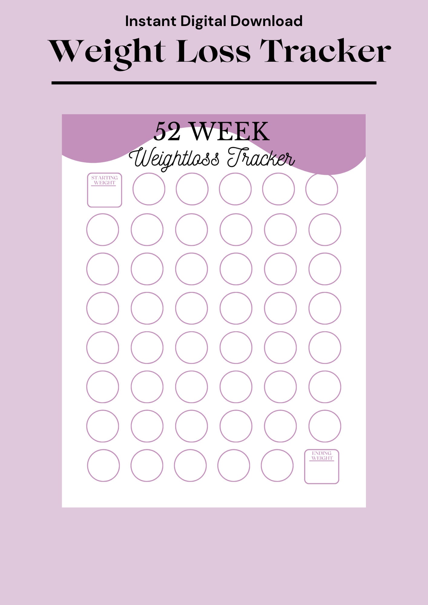 Printable Weight Tracker, Weight Loss Tracker, Weight Loss Planner, Weight Loss Journal, Weight ...
