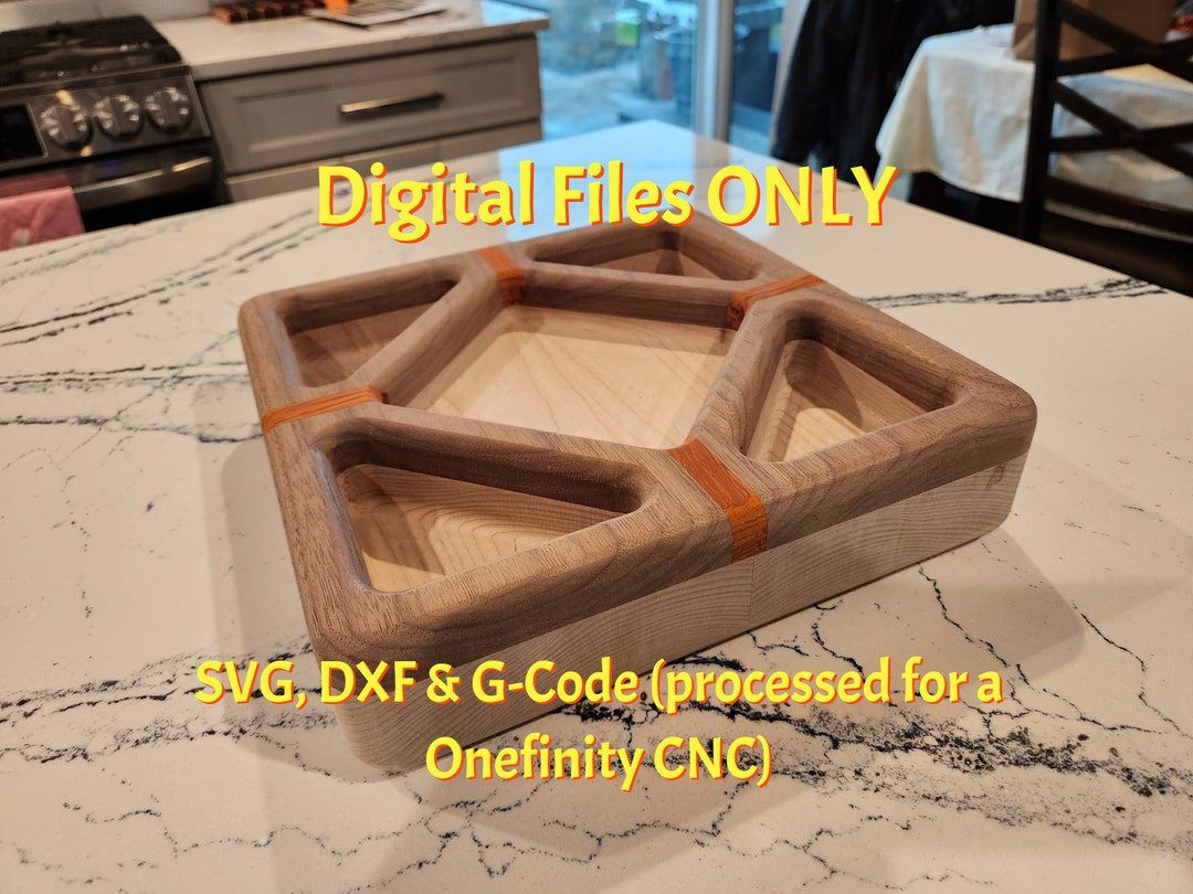 Serving Tray square/5 Pocket Digital File Only SVG, DXF & G-code ...