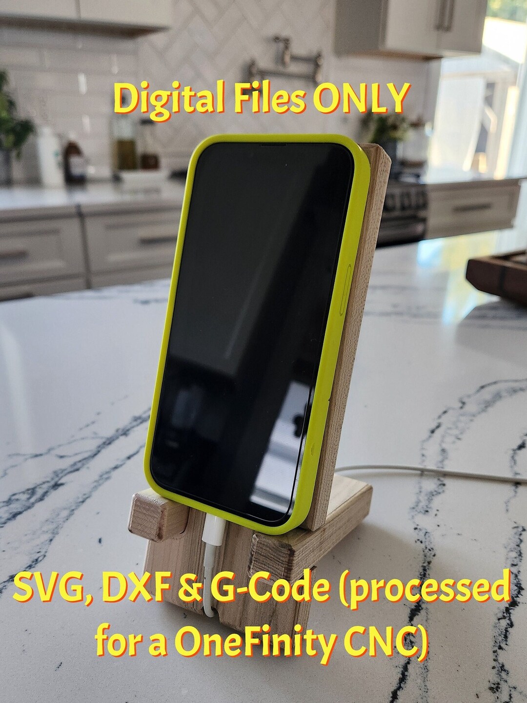 Smart Phone Holder Digital SVG, DXF and G-code processed for a ...
