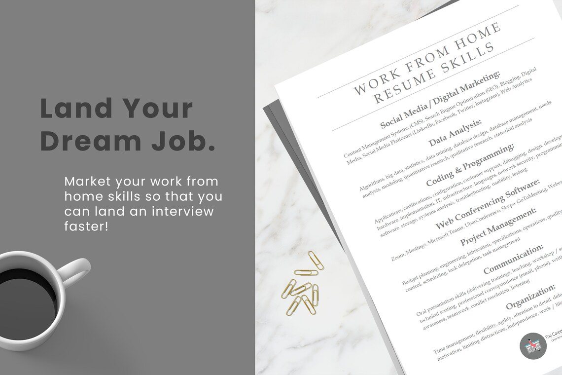 Work From Home Job Resume - Resume Template for Word - Resume Template ...