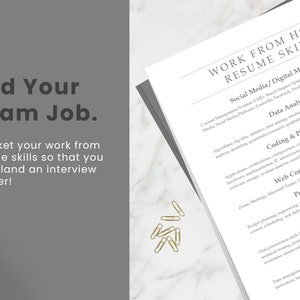 Work From Home Job Resume - Resume Template for Word - Resume Template ...
