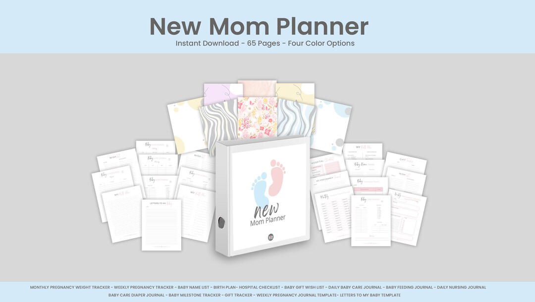 New Mom Planner - New Mom Printable Planner - Pregnancy Planner - Baby ...